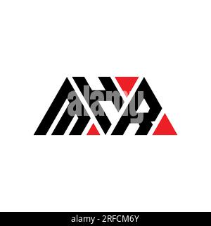 MHR triangle letter logo design with triangle shape. MHR triangle logo ...
