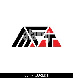 MFT triangle letter logo design with triangle shape. MFT triangle logo ...