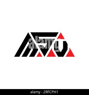MSV triangle letter logo design with triangle shape. MSV triangle logo ...