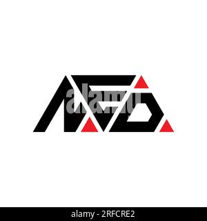NED triangle letter logo design with triangle shape. NED triangle logo ...