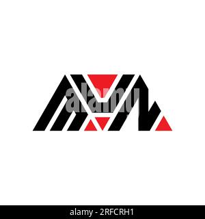 MUN triangle letter logo design with triangle shape. MUN triangle logo ...