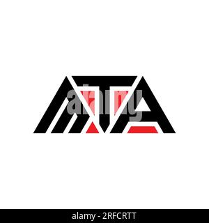 MTA letter logo design with polygon shape. MTA polygon and cube shape ...