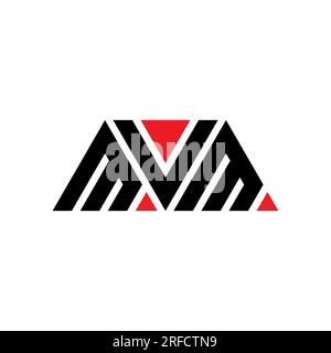 MVM triangle letter logo design with triangle shape. MVM triangle logo ...