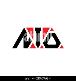 NIO triangle letter logo design with triangle shape. NIO triangle logo ...