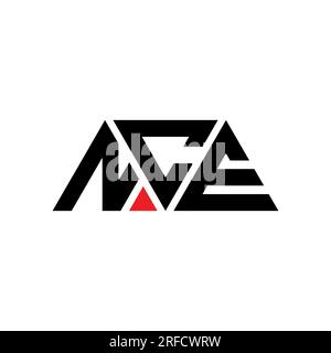 NCE triangle letter logo design with triangle shape. NCE triangle logo ...