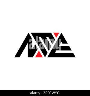 NME triangle letter logo design with triangle shape. NME triangle logo ...