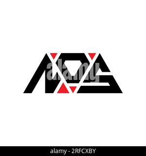 NOS triangle letter logo design with triangle shape. NOS triangle logo ...
