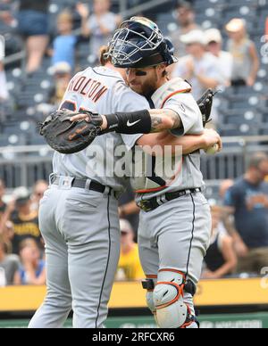 Detroit Tigers pitcher Tyler Holton delivers during the seventh inning ...