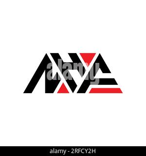 NHF triangle letter logo design with triangle shape. NHF triangle logo ...