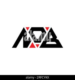 NOB triangle letter logo design with triangle shape. NOB triangle logo ...