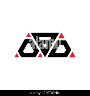 OBD triangle letter logo design with triangle shape. OBD triangle logo ...