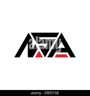 NSA triangle letter logo design with triangle shape. NSA triangle logo ...