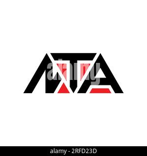NTA triangle letter logo design with triangle shape. NTA triangle logo ...