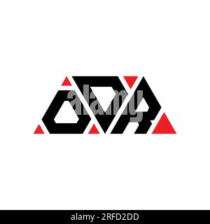 ODR triangle letter logo design with triangle shape. ODR triangle logo ...