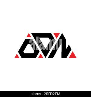 ODN triangle letter logo design with triangle shape. ODN triangle logo ...