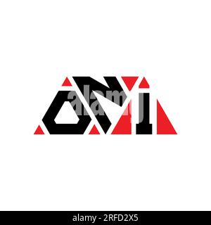 ONI triangle letter logo design with triangle shape. ONI triangle logo ...