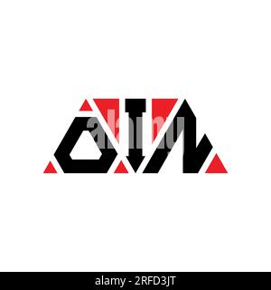 OIN triangle letter logo design with triangle shape. OIN triangle logo ...
