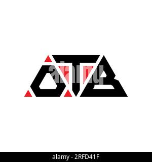 OTB triangle letter logo design with triangle shape. OTB triangle logo ...