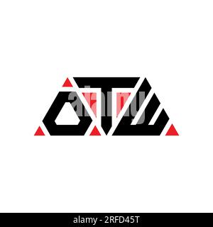 OTW triangle letter logo design with triangle shape. OTW triangle logo ...
