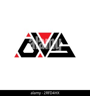 OVS triangle letter logo design with triangle shape. OVS triangle logo ...