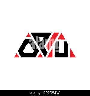 OPU triangle letter logo design with triangle shape. OPU triangle logo ...