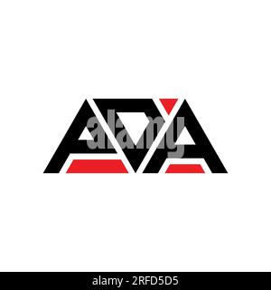PDA triangle letter logo design with triangle shape. PDA triangle logo ...