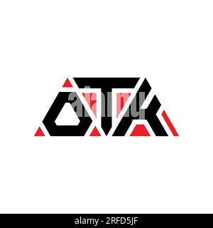 OTK triangle letter logo design with triangle shape. OTK triangle logo ...