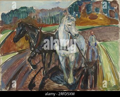 Edvard Munch - Autumn Ploughing Stock Photo - Alamy