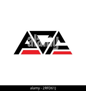 PCF triangle letter logo design with triangle shape. PCF triangle logo ...