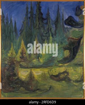 Dark Spruce Forest from 1899 until 1902 by Edvard Munch Stock Photo - Alamy