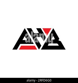 PHB triangle letter logo design with triangle shape. PHB triangle logo ...