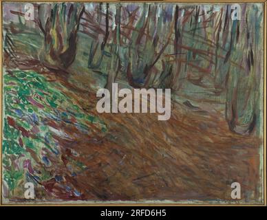 Edvard Munch - elm forest in spring 01 Stock Photo - Alamy