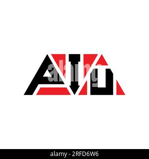 PIU triangle letter logo design with triangle shape. PIU triangle logo ...
