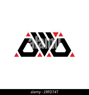 OWO triangle letter logo design with triangle shape. OWO triangle logo ...