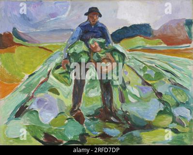 Edvard Munch - Man in the Cabbage Field (1916 Stock Photo - Alamy