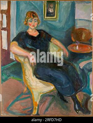 Edvard Munch - Model in Wicker Chair Stock Photo - Alamy