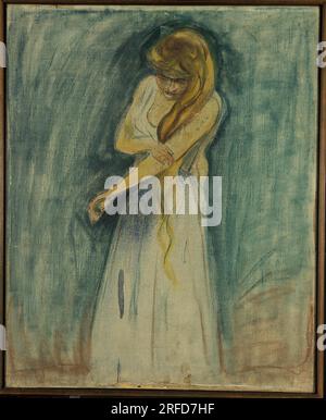 'Model Scratching her Arm' (1891) by Edvard Munch is an oil on canvas ...