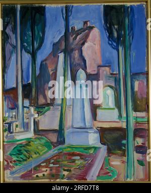 Edvard Munch’s oil on canvas work “Starry Night” (1922-1924) measures ...