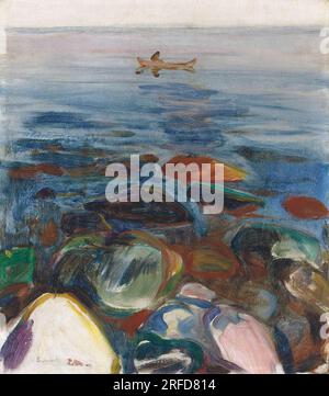 'Rowing Boat on the Sea' is a 1904 painting by Edvard Munch, capturing ...