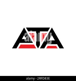 PTA triangle letter logo design with triangle shape. PTA triangle logo ...