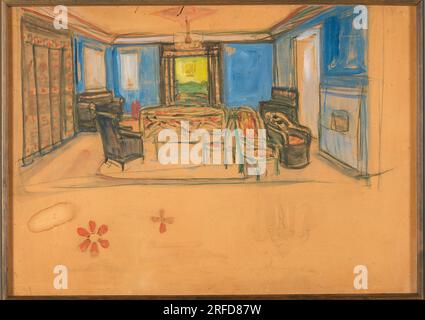 Set Design for Henrik Ibsen's "Hedda Gabler" from 1906 until 1907 by ...