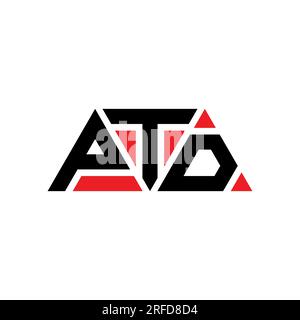 PTD triangle letter logo design with triangle shape. PTD triangle logo ...
