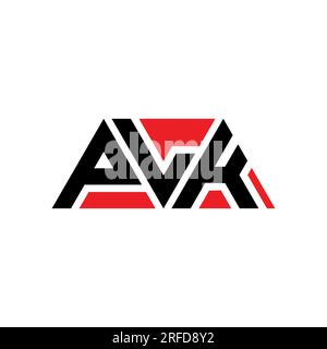 PLK triangle letter logo design with triangle shape. PLK triangle logo ...