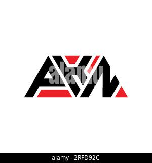 PKN triangle letter logo design with triangle shape. PKN triangle logo ...