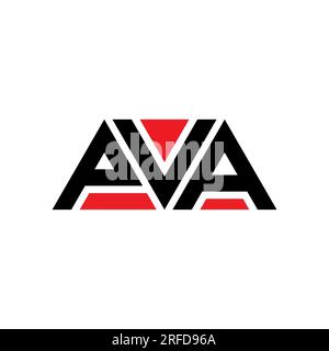 PVA triangle letter logo design with triangle shape. PVA triangle logo ...