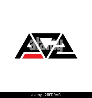 PCZ triangle letter logo design with triangle shape. PCZ triangle logo ...