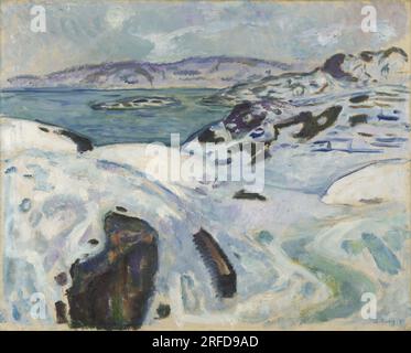 ‘Winter on the Coast’ (1915) by Edvard Munch portrays a cold, dramatic ...