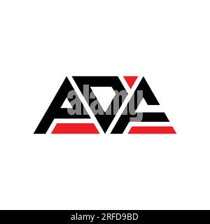 PDF triangle letter logo design with triangle shape. PDF triangle logo ...