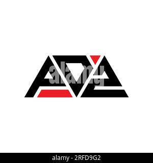 PDZ triangle letter logo design with triangle shape. PDZ triangle logo ...