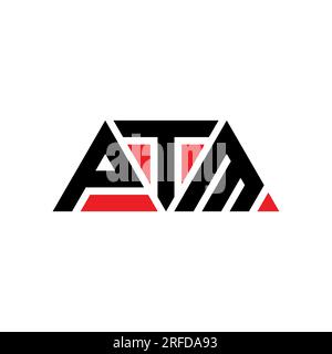 PTM triangle letter logo design with triangle shape. PTM triangle logo ...